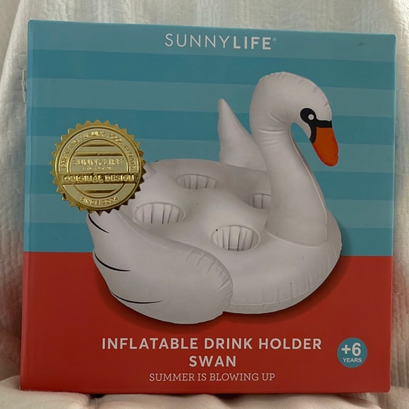 Sunnylife | Other | Inflatable Swan Drink Holder | Poshmark